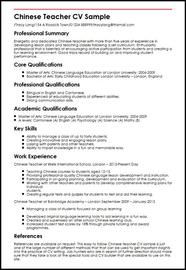 Chinese Teacher CV Example MyPerfectCV Chinese Teacher CV Example MyPerfectCV