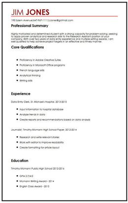 High School Student CV Examples Templates MyPerfectCV