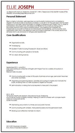 Cv Personal Statement Examples Ideas Of Europedias
