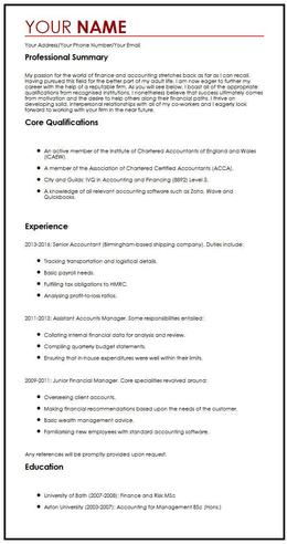 Cv Help Personal Statement How To Write A Personal Profile For Your 
