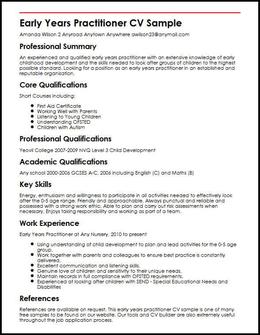 Sample Cv Childcare Uk Child Care And Nanny CV Sample