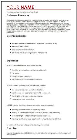 Free Examples Of Cv Uk Free CV Example