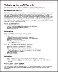 Veterinary Nurse CV Sample MyperfectCV