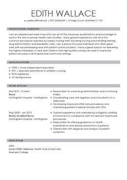 Nursing Resume Personal Statement Examples