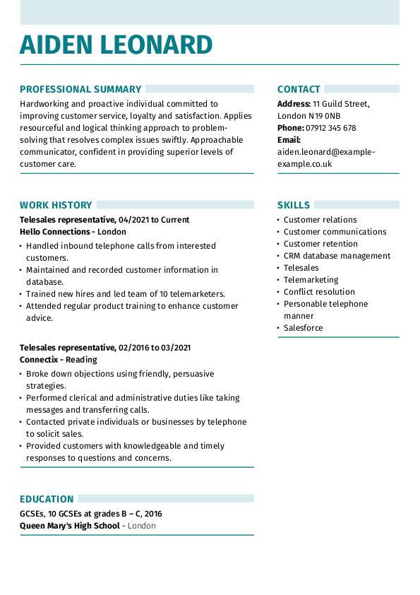 Concierge CV examples, tips & templates | myPerfectCV