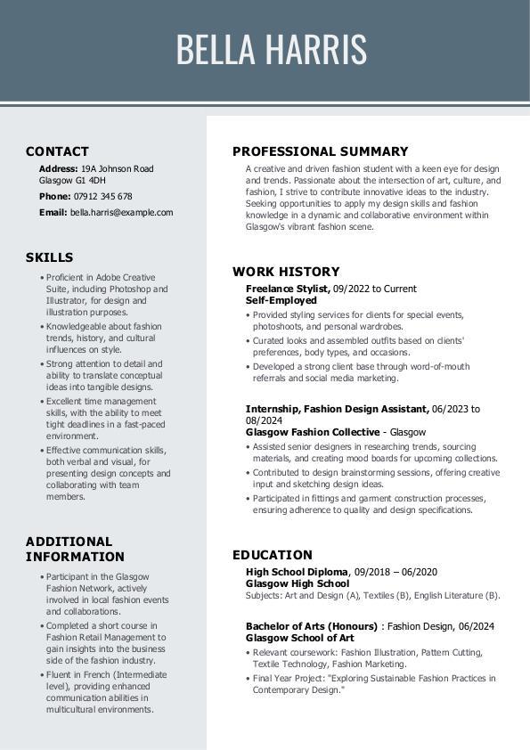 Student CV Template with Examples and Tips | myPerfectCV